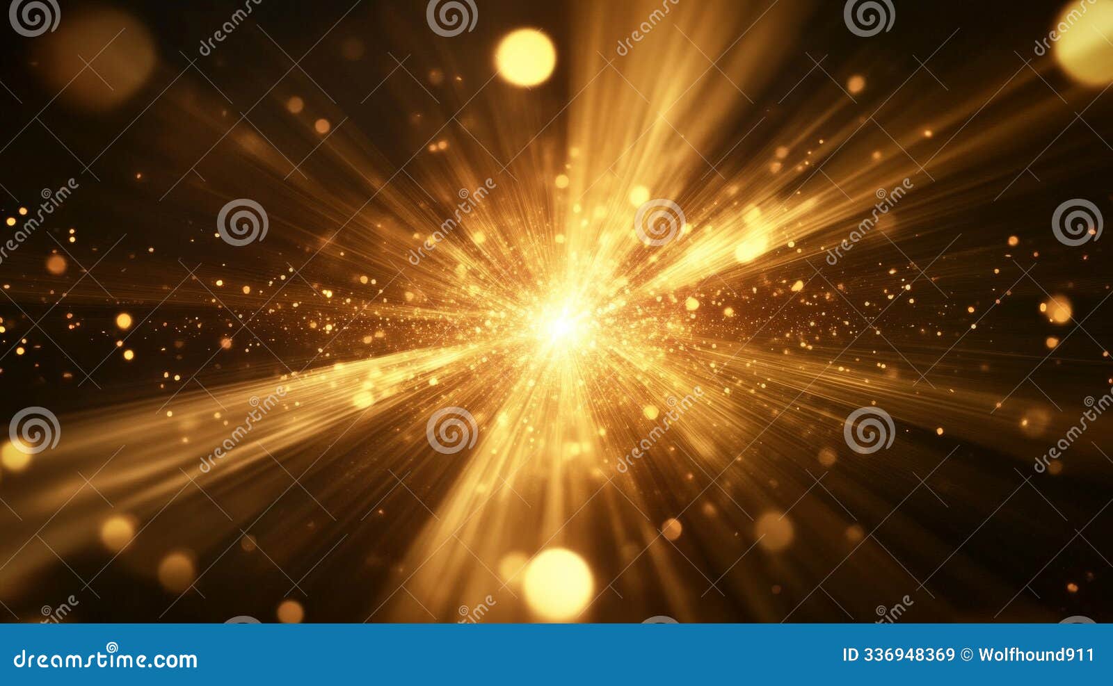 A Dark Background with Golden Light Rays Radiating Out from the Center ...