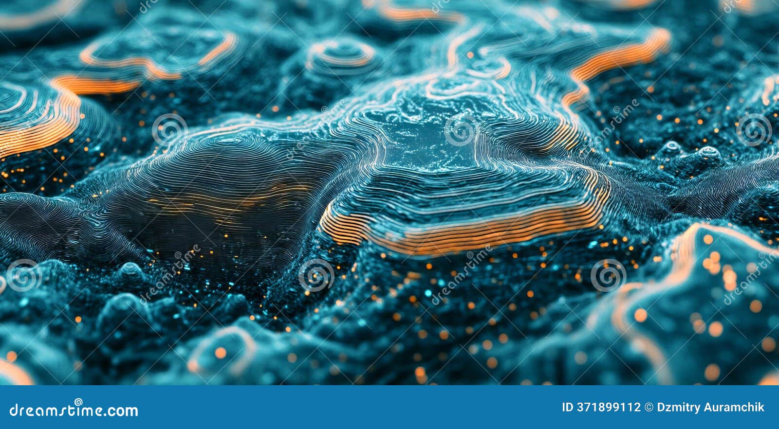 Curve Graph Wave Chart Statistic Diagrams With Particles On Black ...