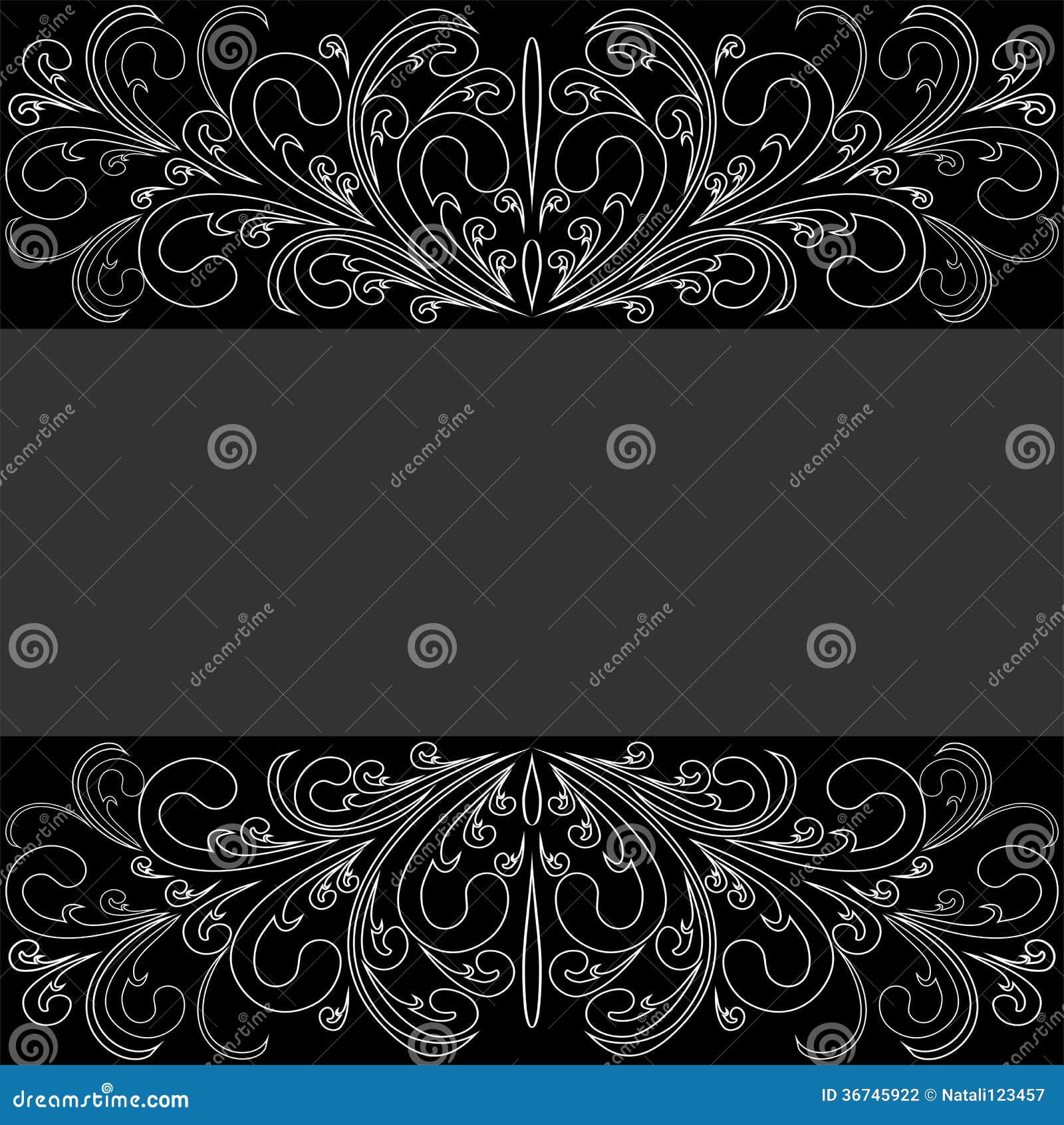 Dark Background with Lacy Border Stock Vector - Illustration of element ...