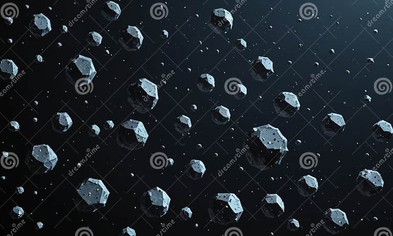 Dark Background with Numerous Small, White, Triangular-shaped Objects ...
