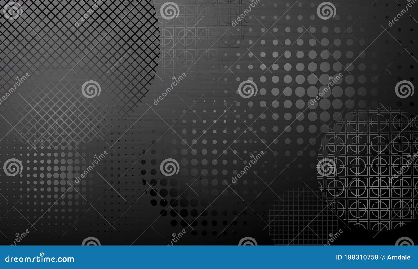 Dark Background with Round Decorated Shapes Stock Vector - Illustration ...