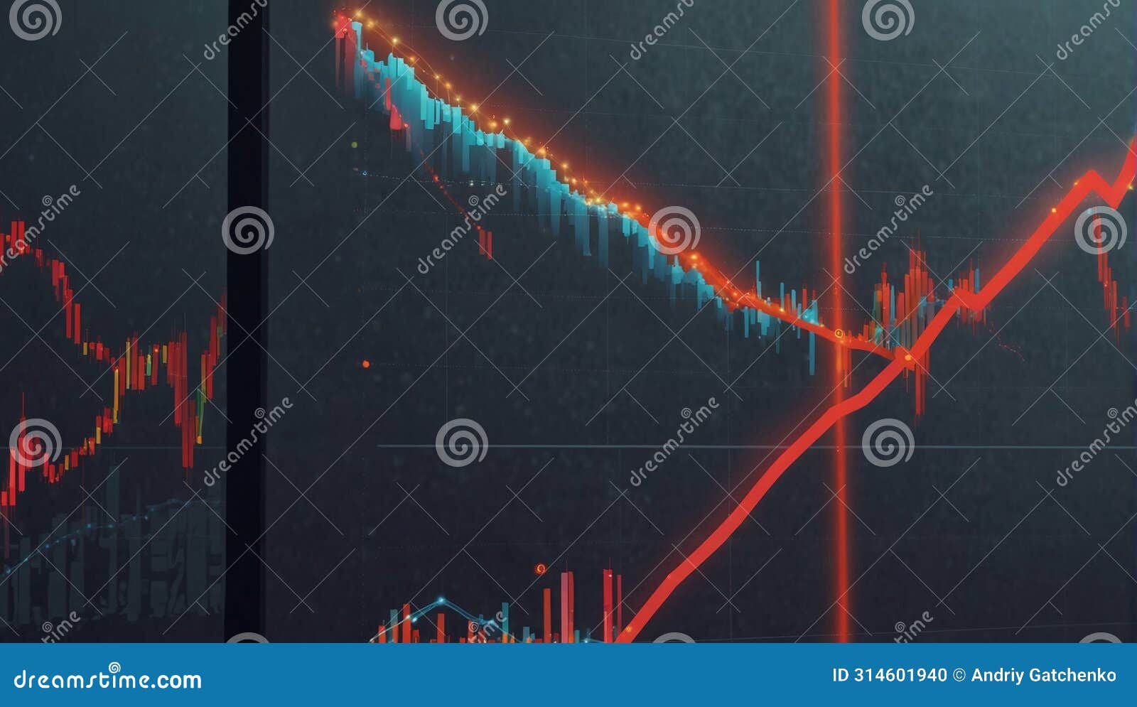 On Dark Background, Several Graph Curves Intersect, Giving Information ...
