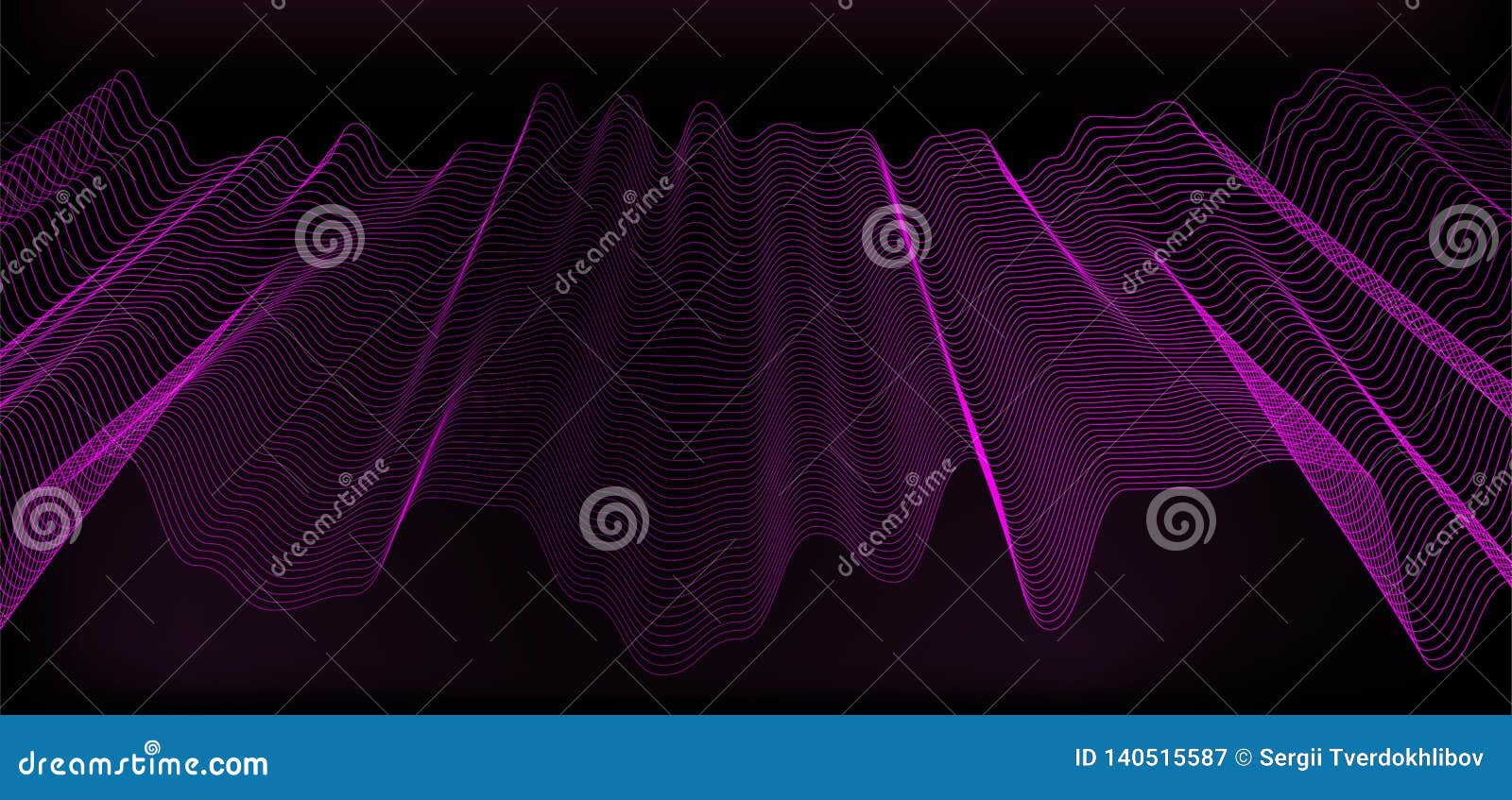 Dark Background with Subtle Abstract Waves from Lines of Different ...