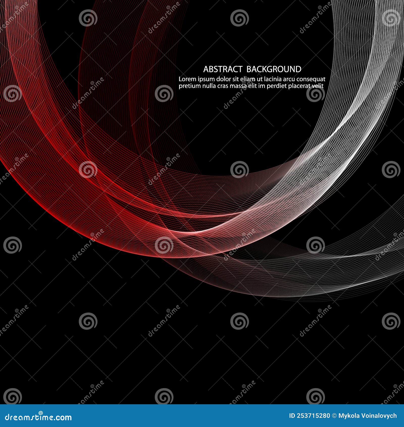 Dark Background Vector Transparent Red Wave, Design Element Stock ...