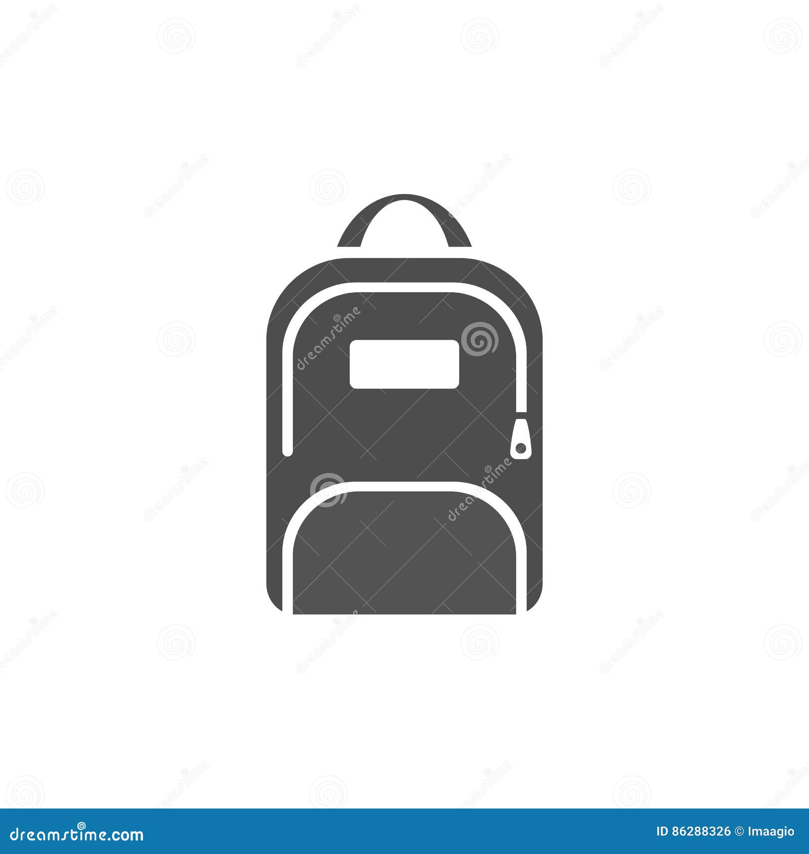 Backpack Icon In Cartoon Flat Style Isolated On White Background ...