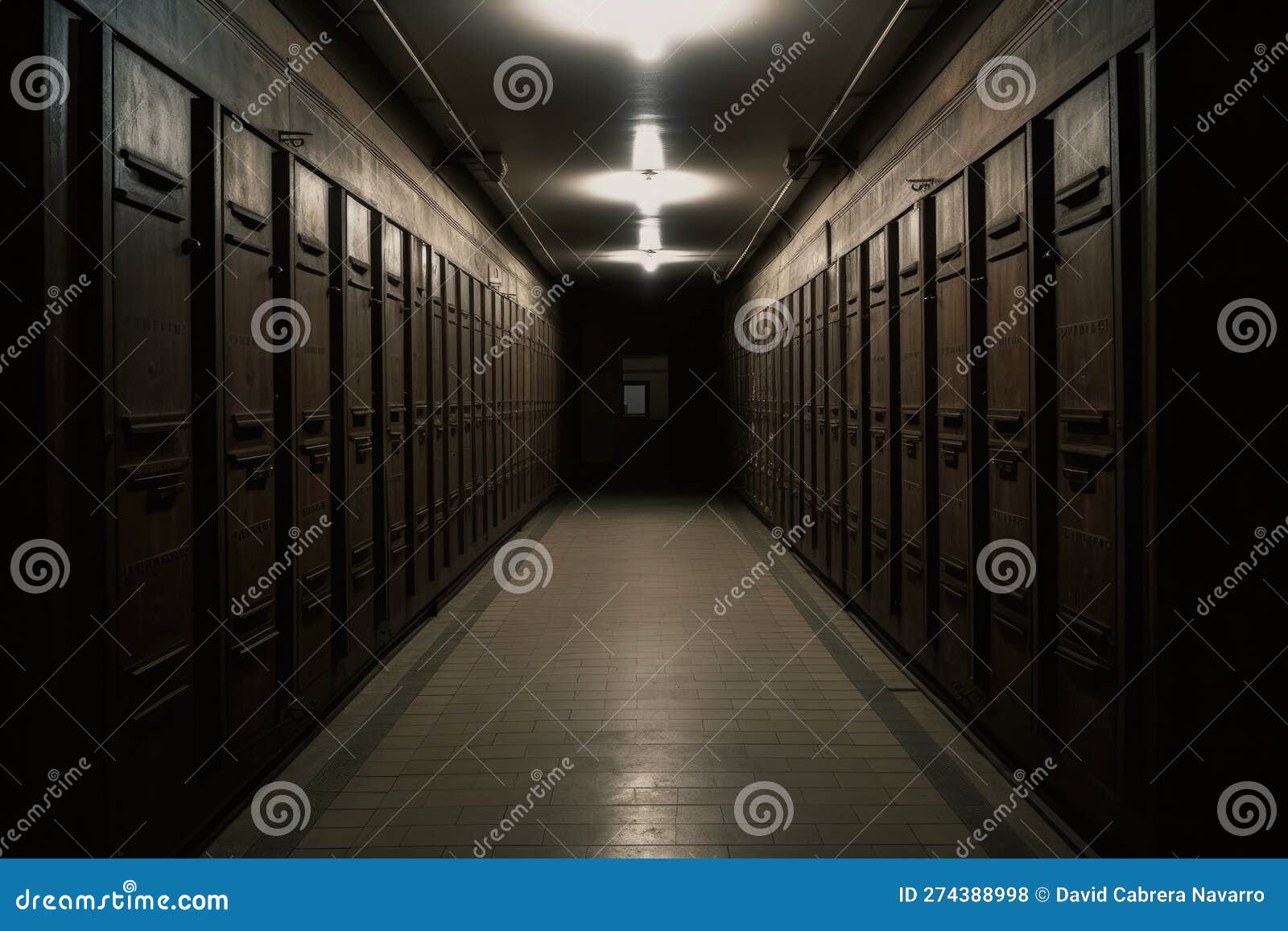 Dark Backroom, Many Ways Empty and Labyrinth. AI Generative Stock ...