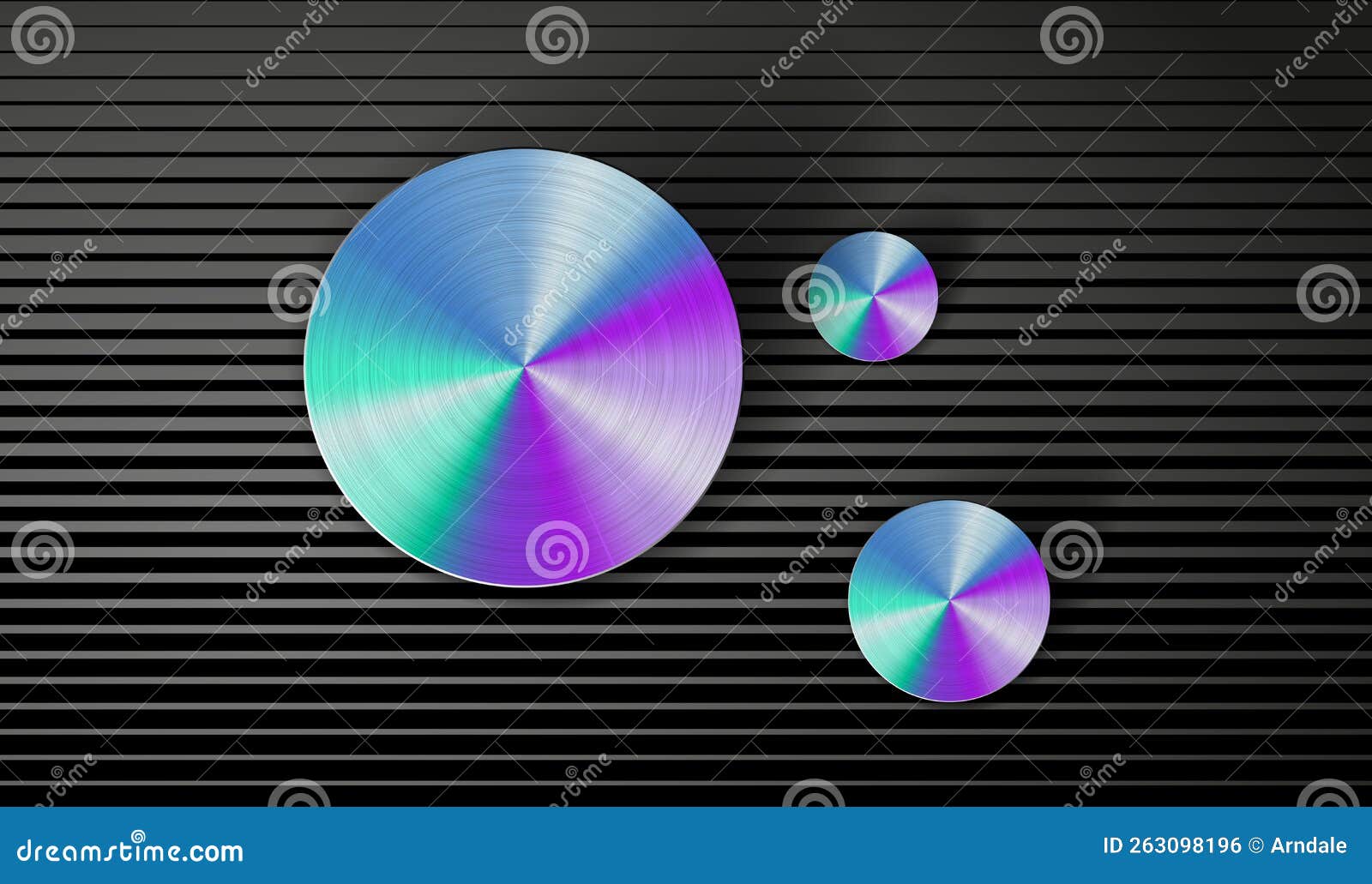 Dark Banner with Rainbow Metal Cones Stock Vector - Illustration of ...