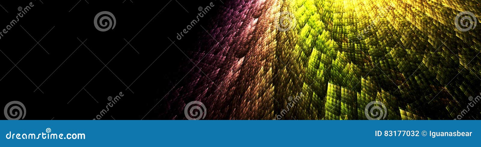Dark Banner with Shining Rainbow Fractal Design Element Stock ...