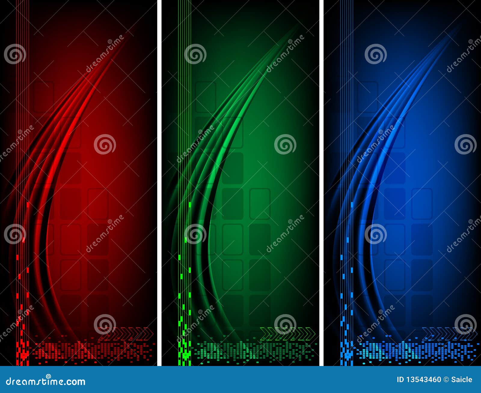 Dark banners set, eps 10 stock vector. Illustration of dark - 13543460