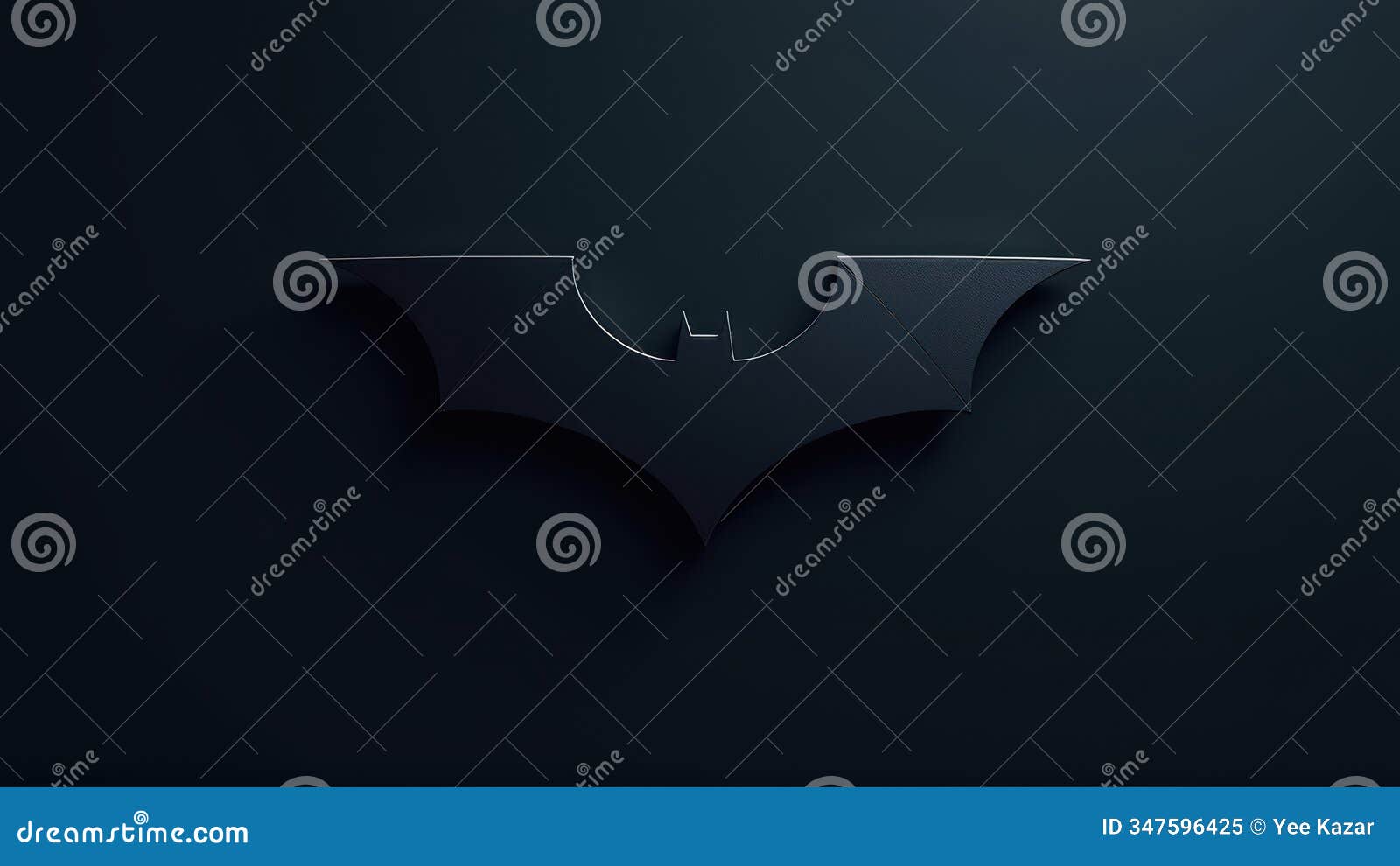 Dark Bat Symbol on Black Background Stock Illustration - Illustration ...