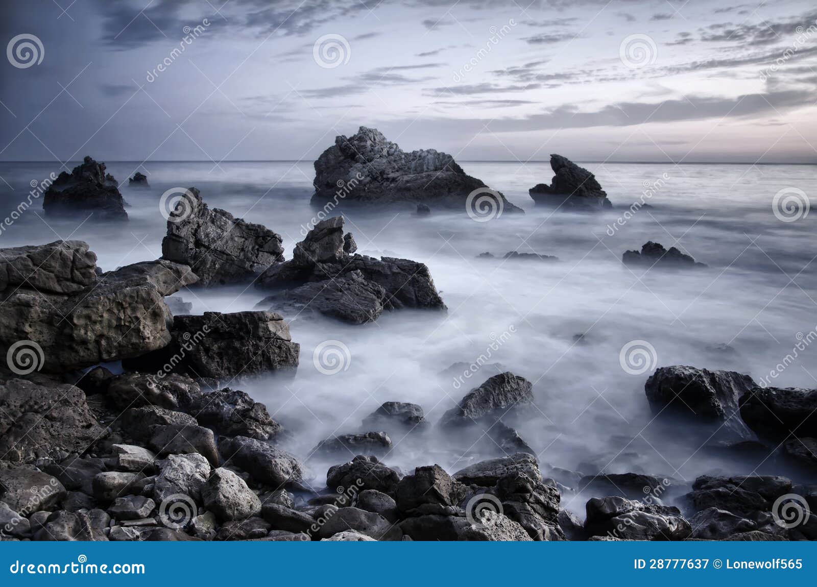 Dark beach rocks stock image. Image of california, nature - 28777637
