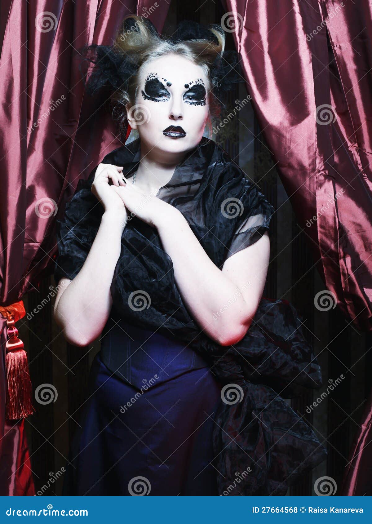 Dark Beautiful Gothic Princess. Stock Photo - Image of female, burn ...