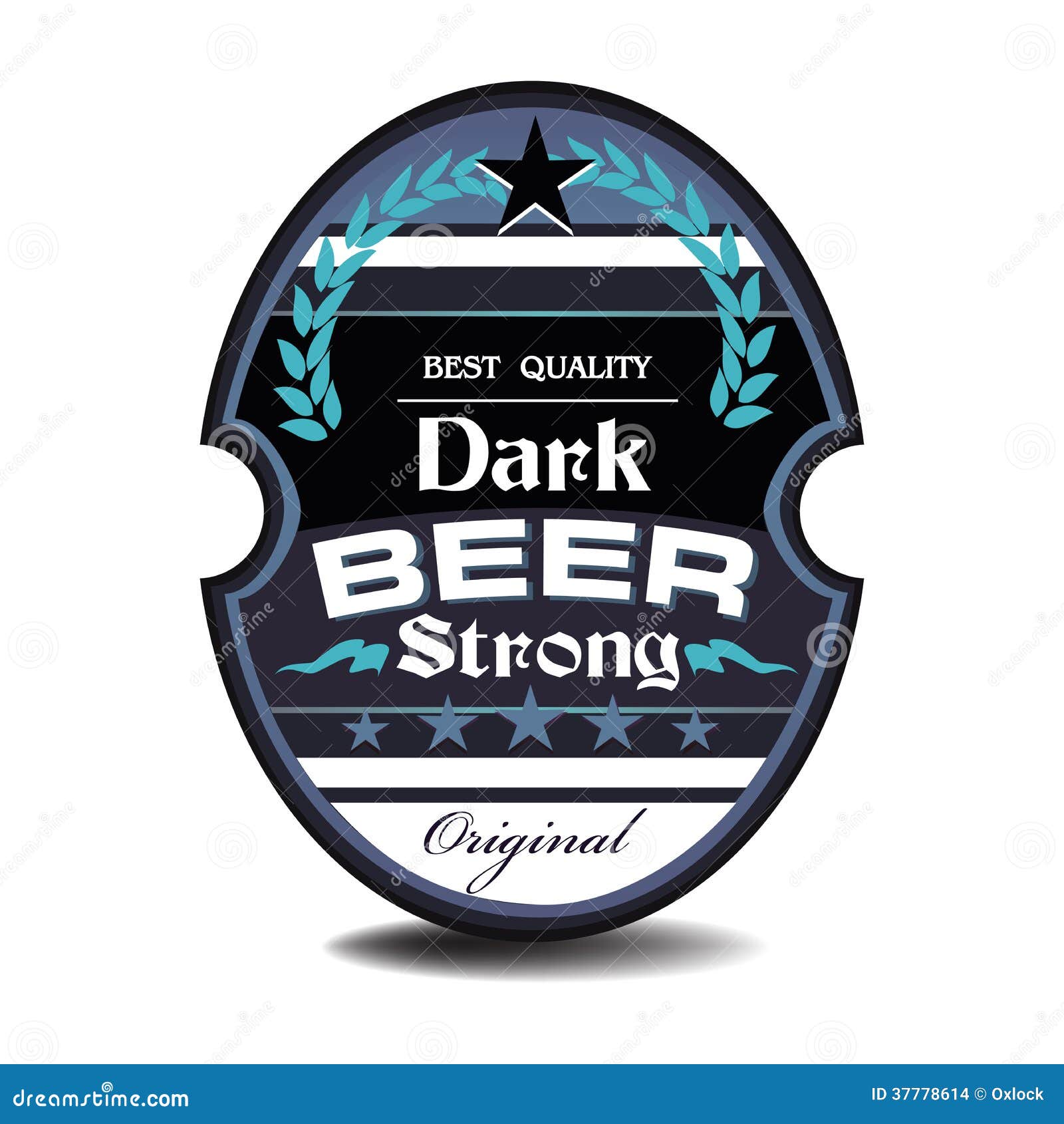 Dark beer label stock vector. Illustration of elegant - 37778614