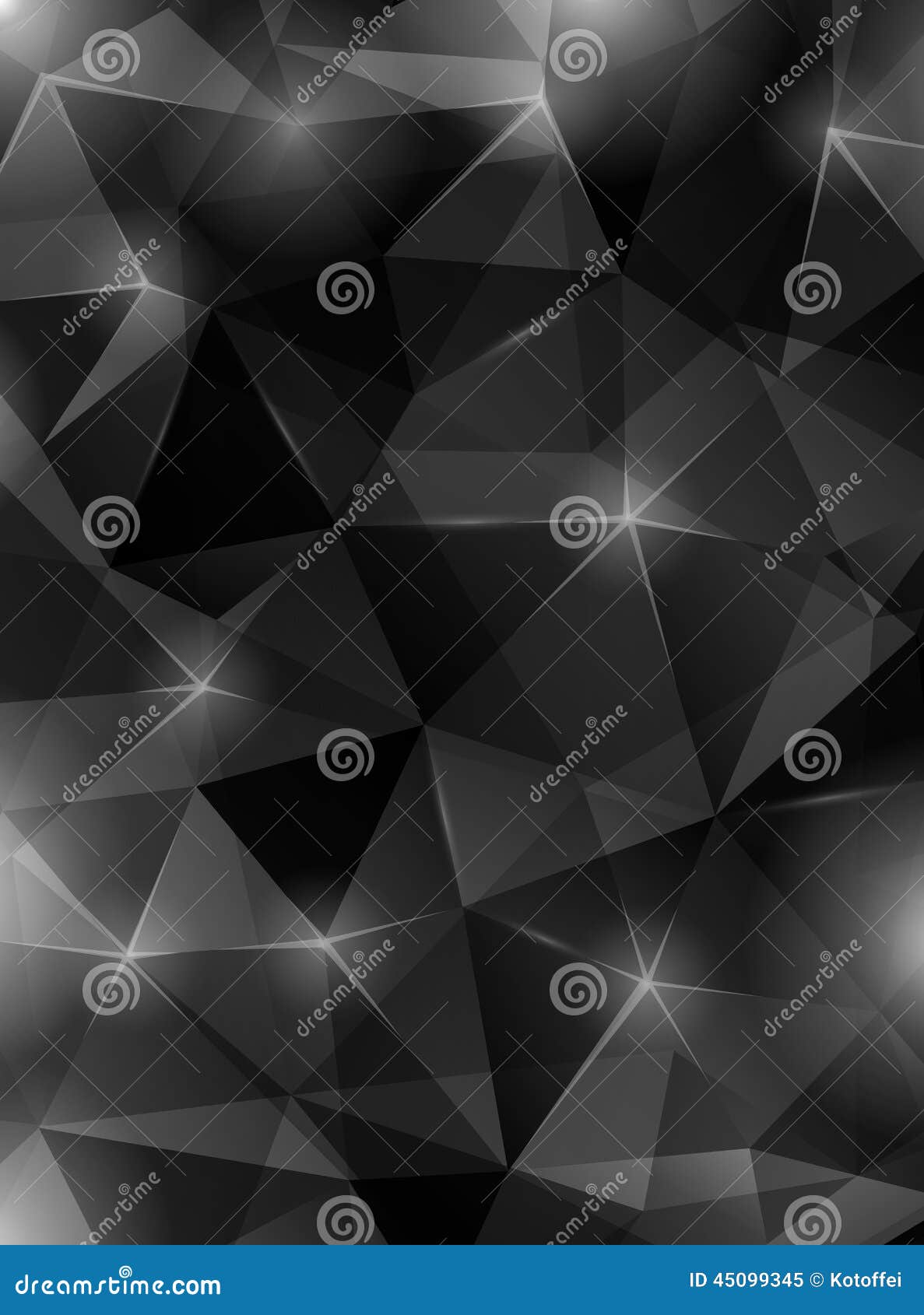 Dark Black Abstract Polygonal Background. Stock Vector - Illustration ...