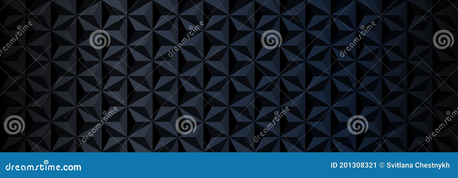 Dark Black Background Abstract Geometric Pattern. Dark Mode Concept ...