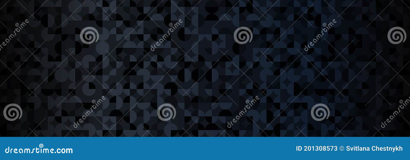 Dark Black Background Abstract Geometric Pattern. Dark Mode Concept ...