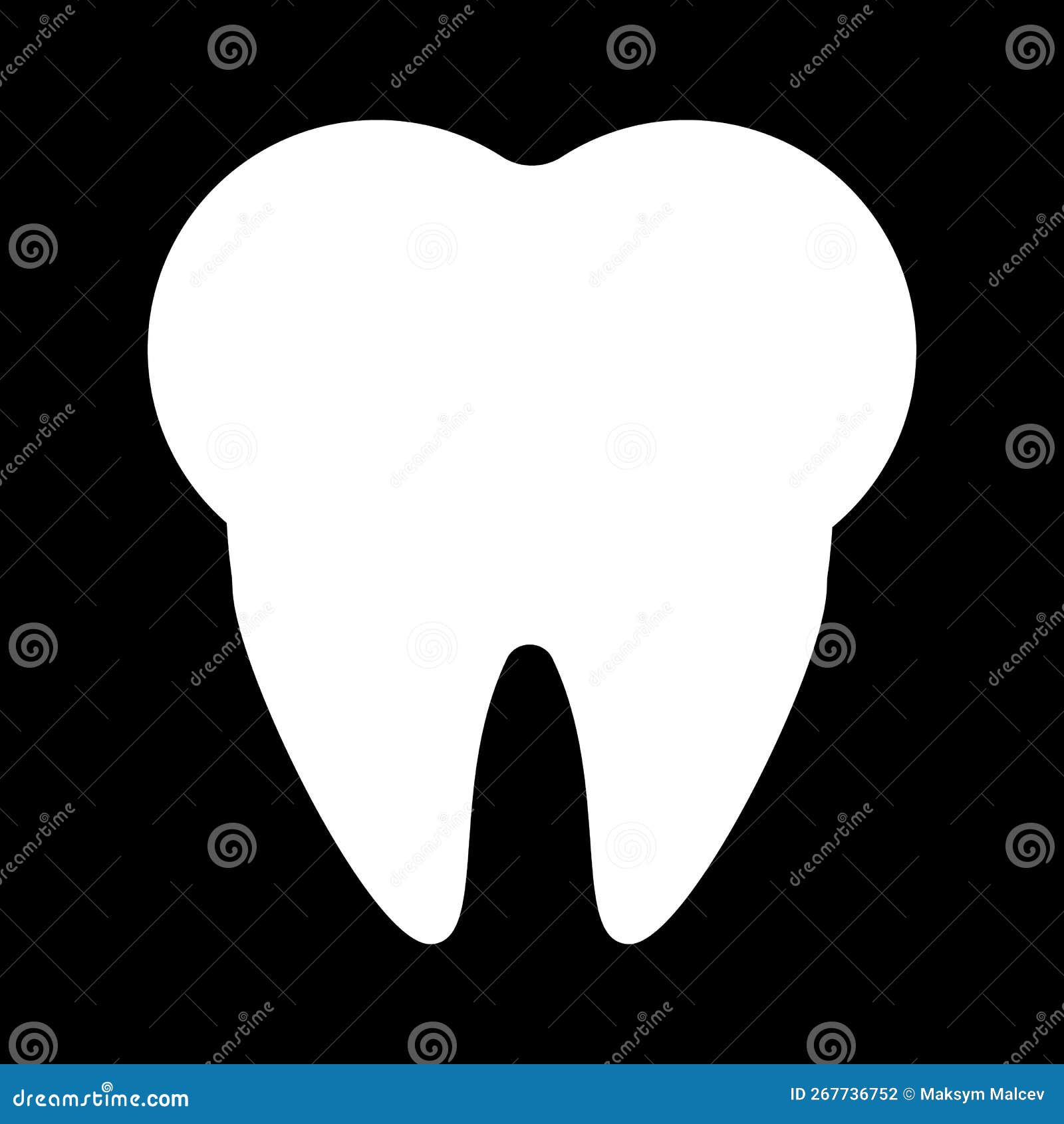 White Tooth Icon. Teeth Dentist Icon Flat Sign, Symbol. Vector ...