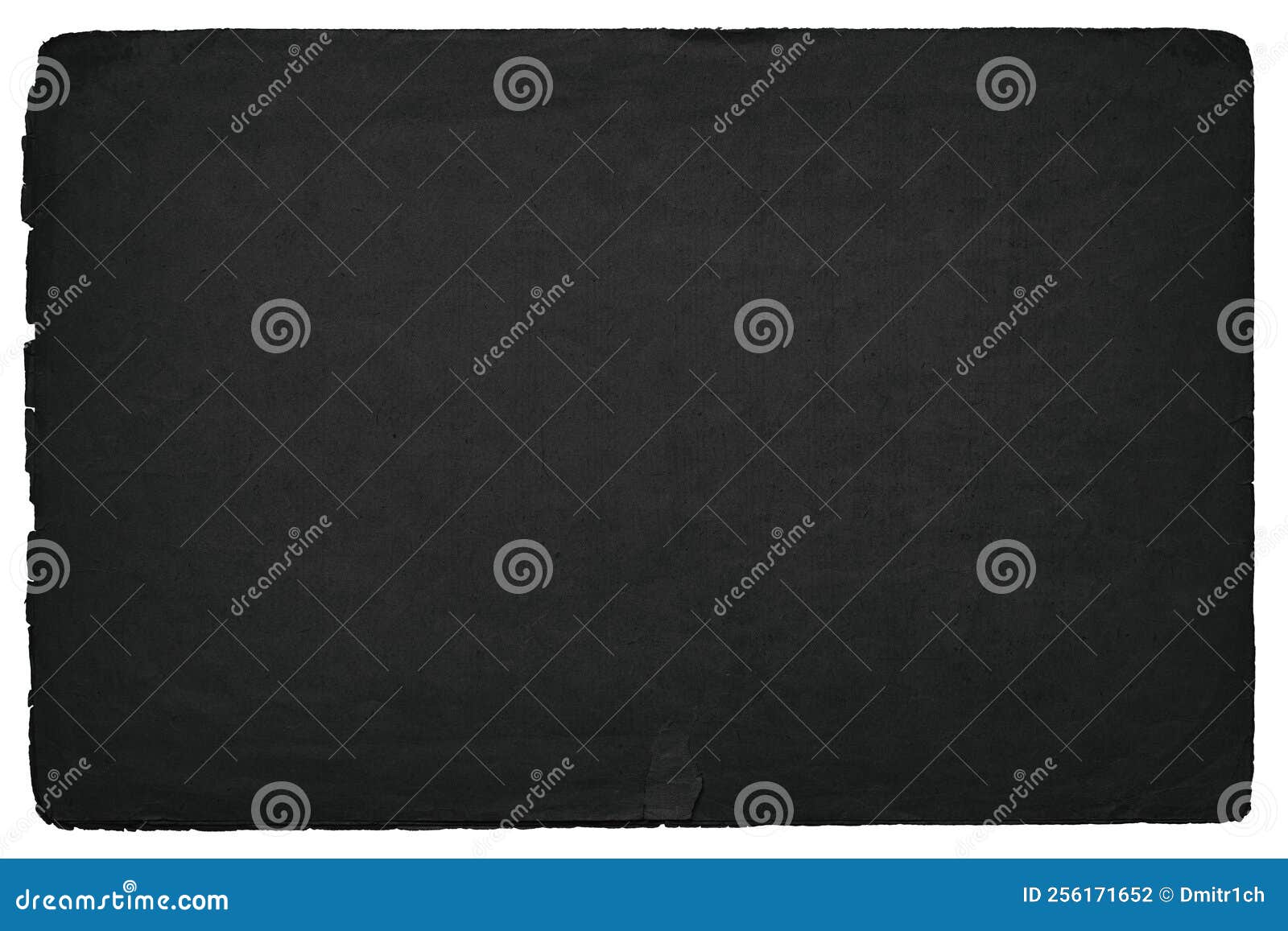 Dark Black Paper Texture with Copy Space. Isolated Cardboard Page ...