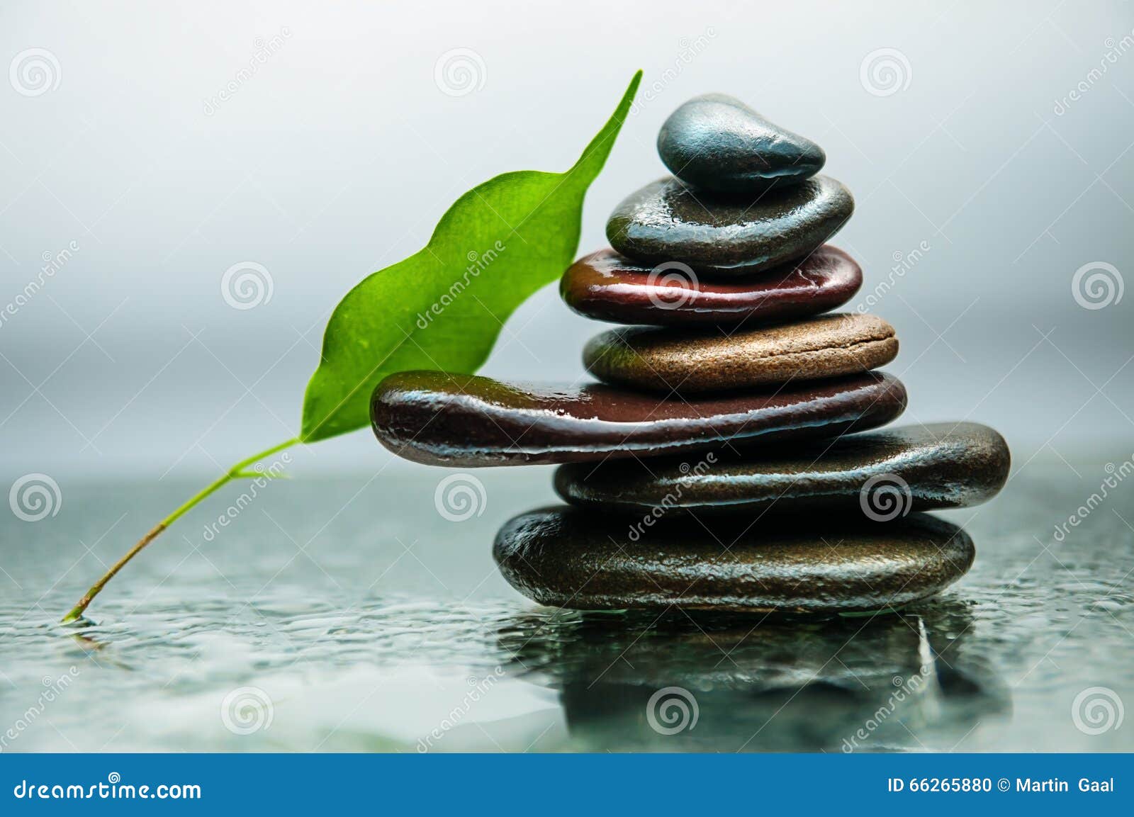 Dark or Black Rocks on Water, Background for Spa, Relax or Wellness ...