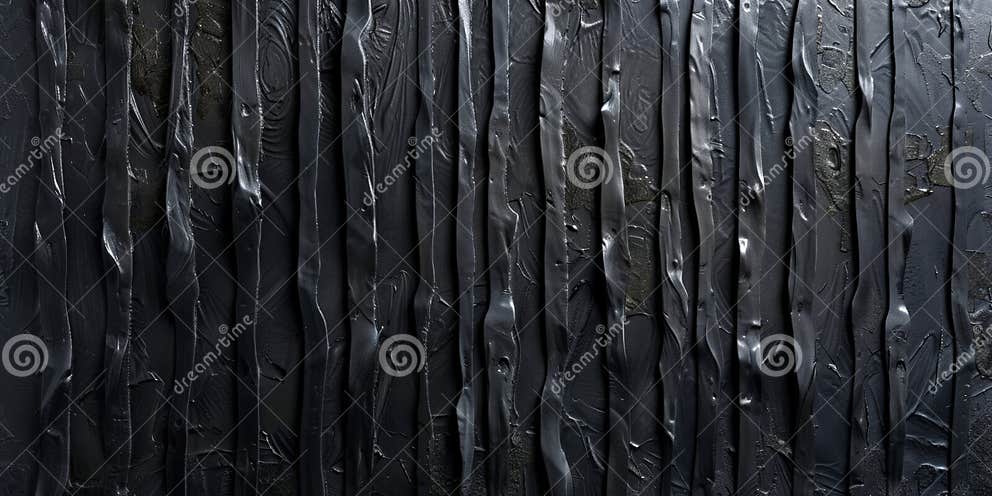 A Dark Black Textured Surface with a Series of Vertical Grooves and ...