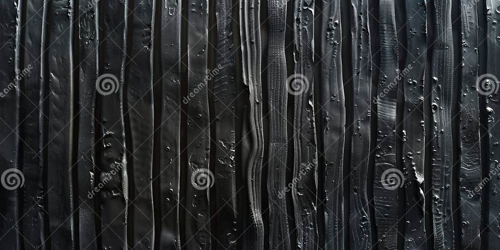 A Dark Black Textured Surface with a Series of Vertical Grooves and ...