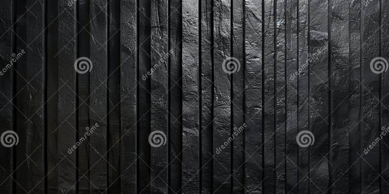 A Dark Black Textured Surface with a Series of Vertical Grooves and ...