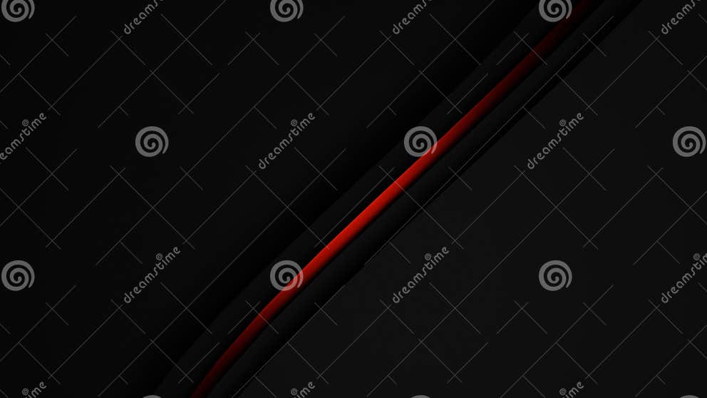 Dark Black Wavy Line and Red Line Abstract Abstract Design with ...