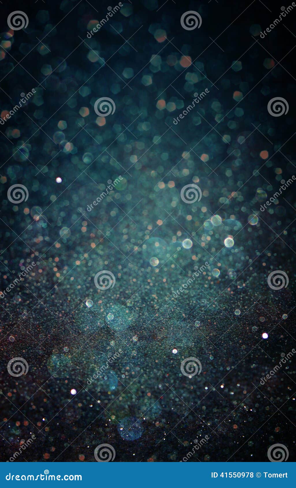 Dark Blue Abstract Bokeh Light. Defocused Background. Stock Photo ...