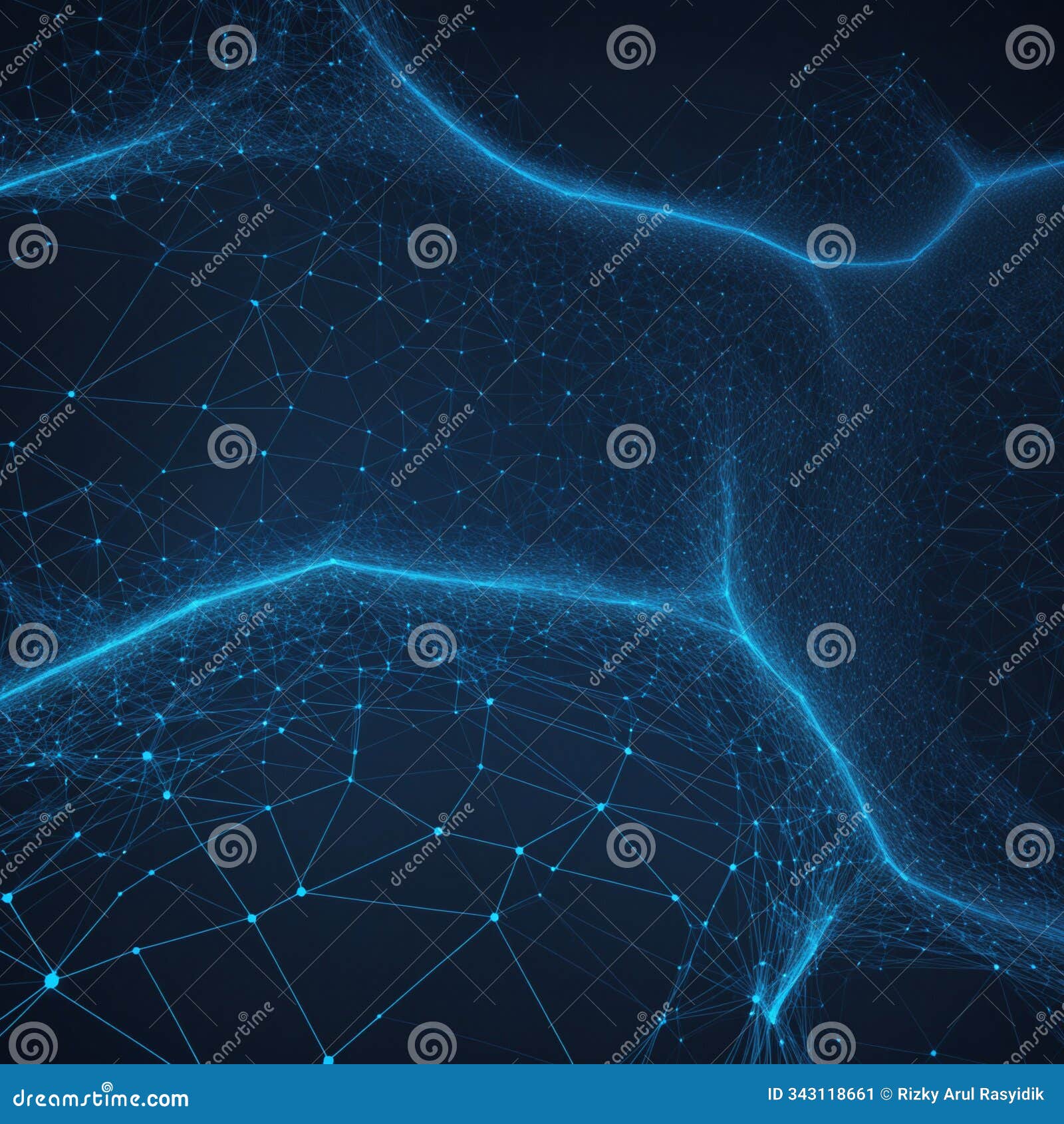 Dark Blue Abstract Network Background Stock Illustration - Illustration ...