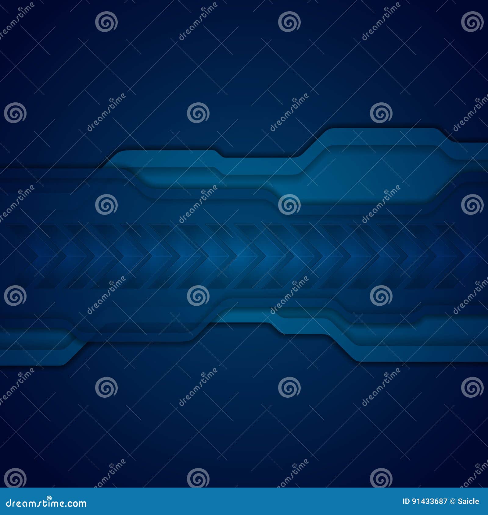 Dark Blue Abstract Technology Background Stock Vector - Illustration of ...