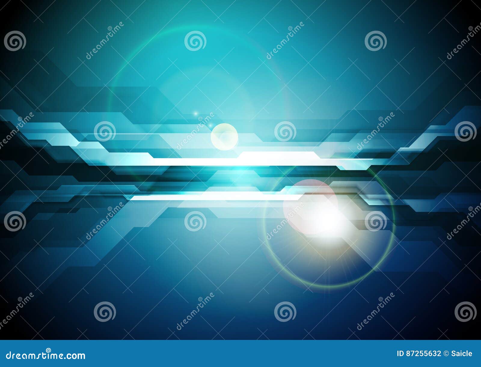 Dark Blue Abstract Technology Background Stock Vector - Illustration of ...