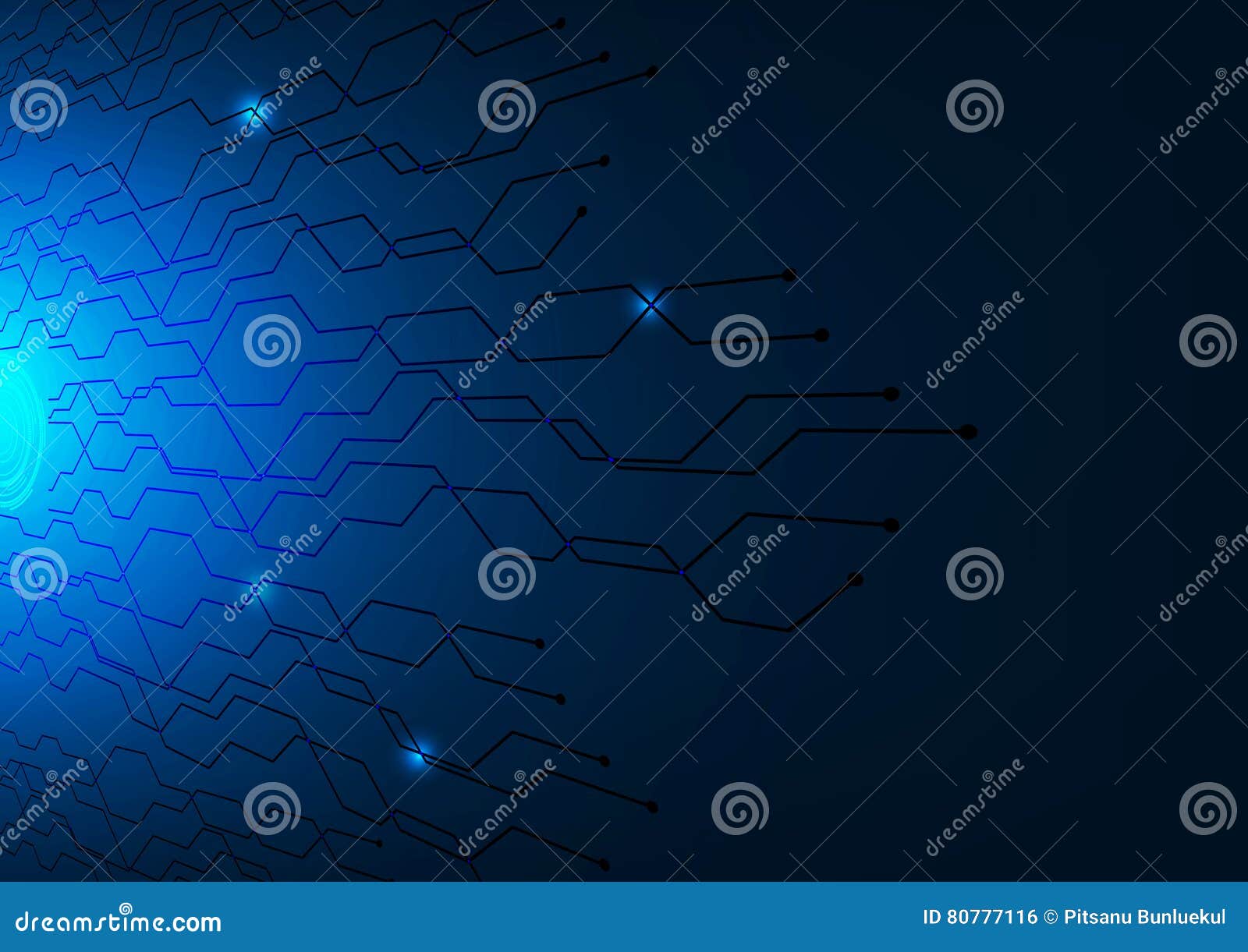 Dark Blue Abstract Technology Background Vector Illustration Stock ...