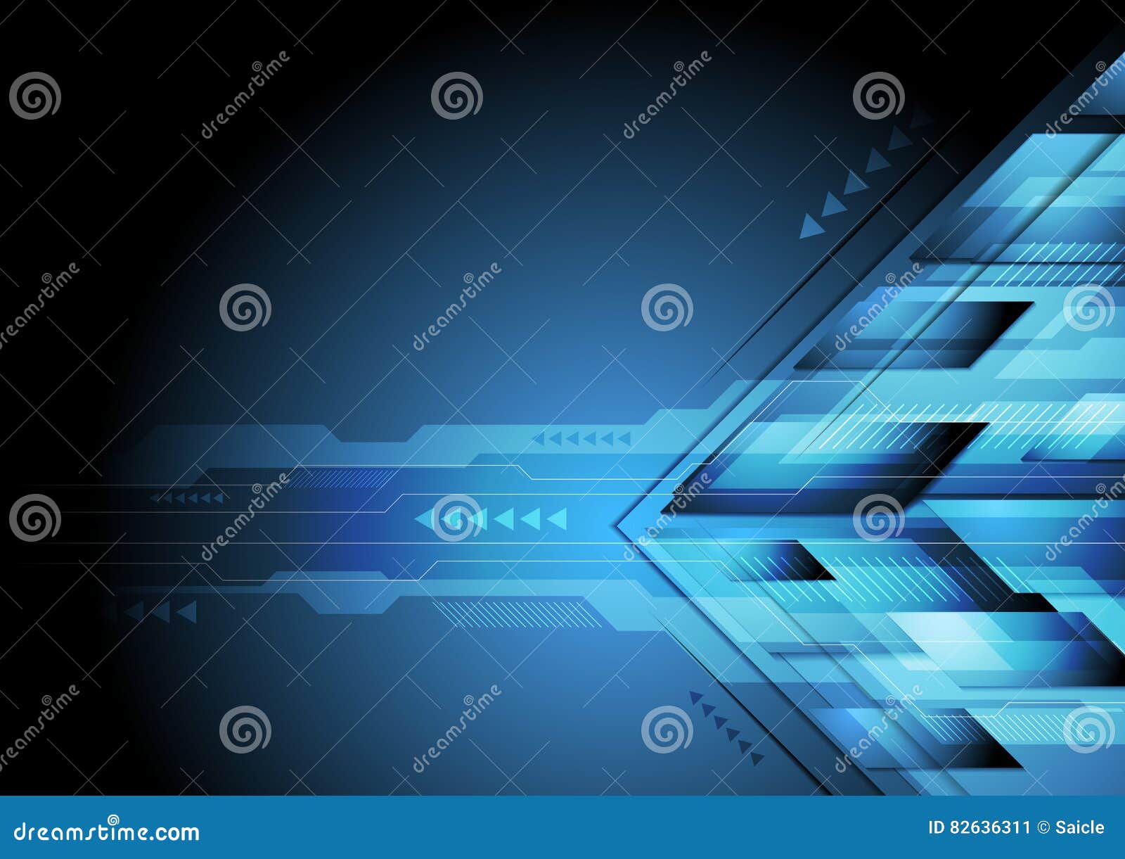 Dark Blue Abstract Technology Brochure Design Stock Vector ...