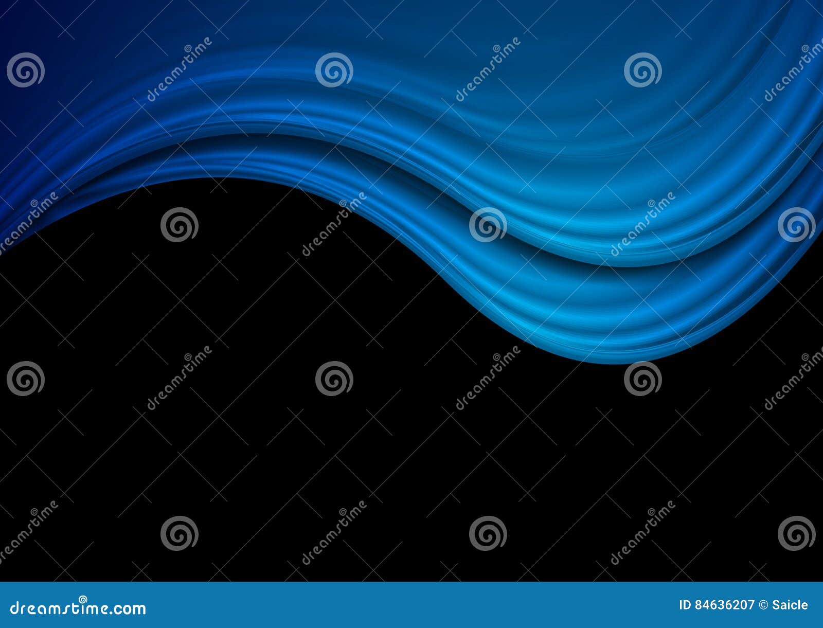 Dark Blue Abstract Waves Background Stock Vector - Illustration of ...