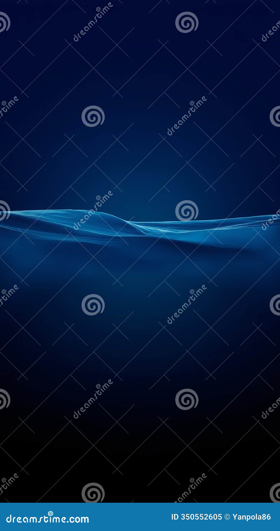 Dark Blue Abstract Waves with Smooth Curves and Subtle Lighting Effects ...