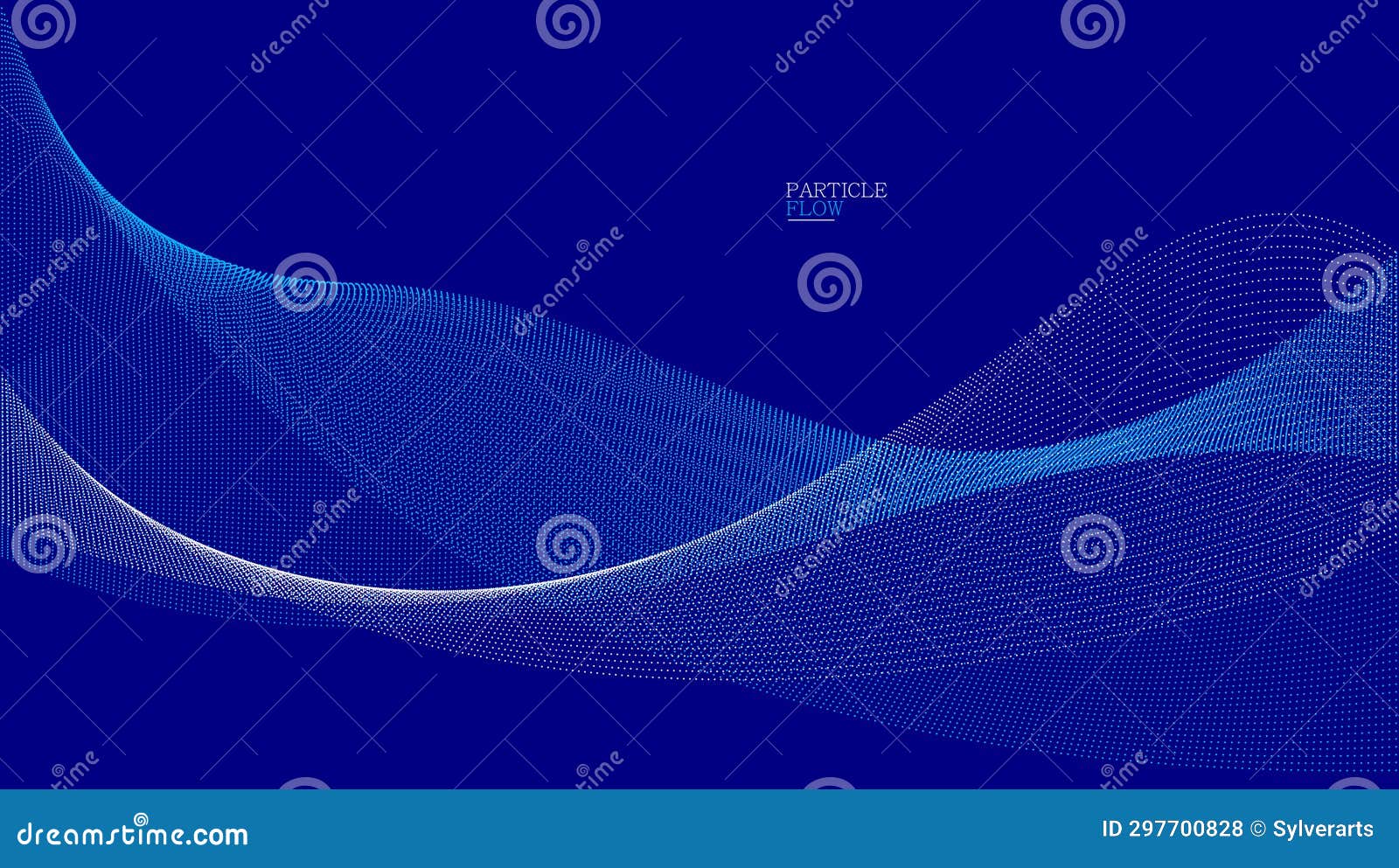 Dark Blue Airy Particles Flow Vector Design, Abstract Background with ...