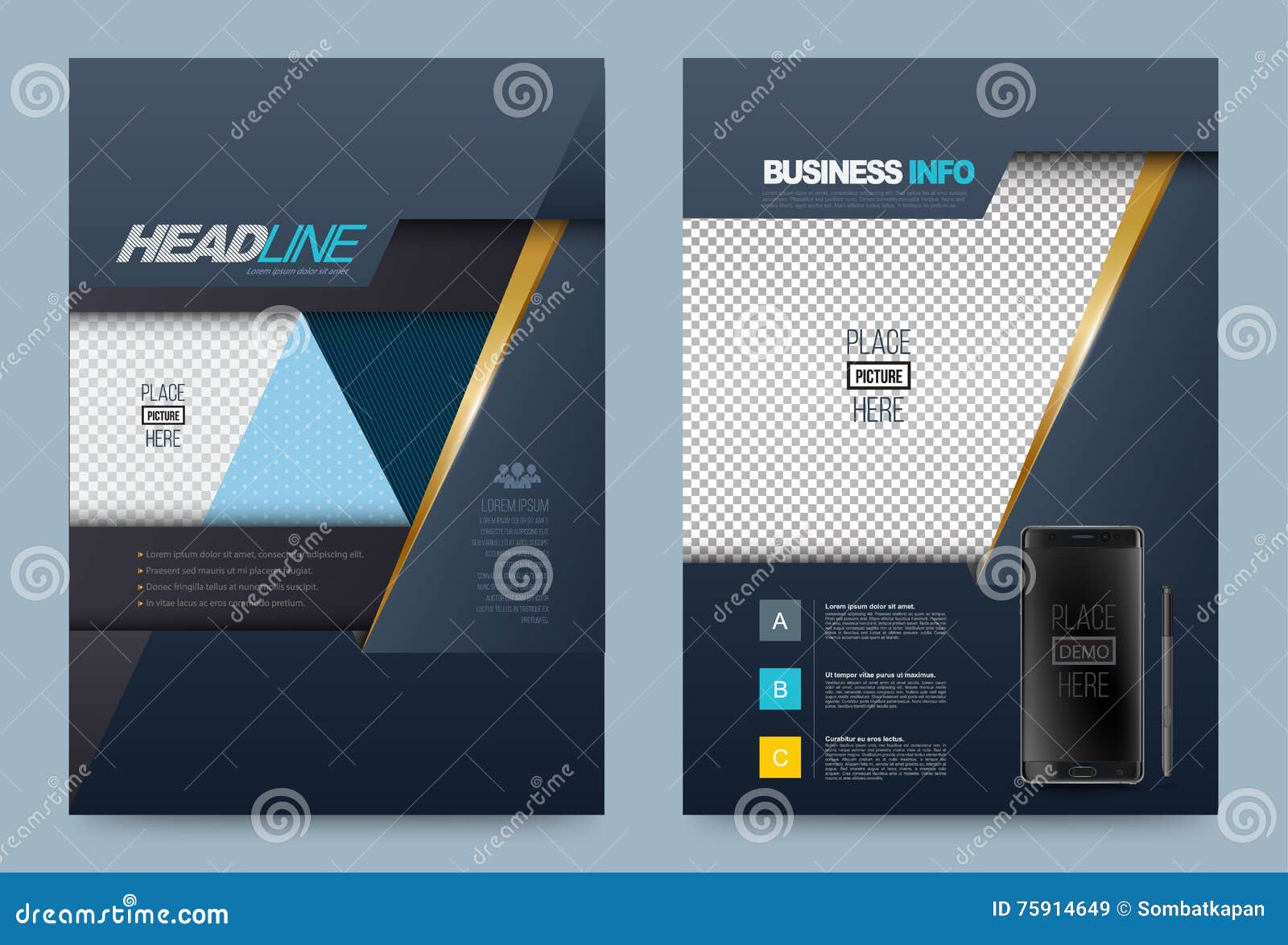 Dark Blue Annual Report Brochure Flyer Design Template Vector Stock ... Dark Blue Annual Report Brochure Flyer Design Template Vector Stock ...