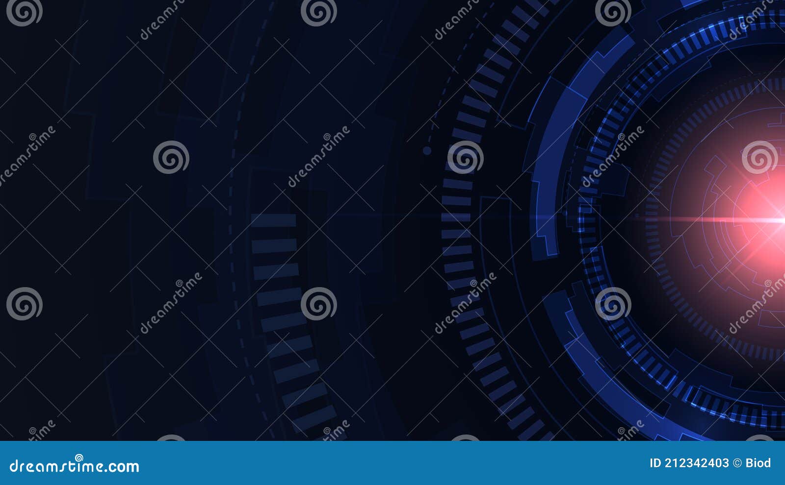 Dark Blue Artificial Intelligence Tech Vector Background. Abstract ...
