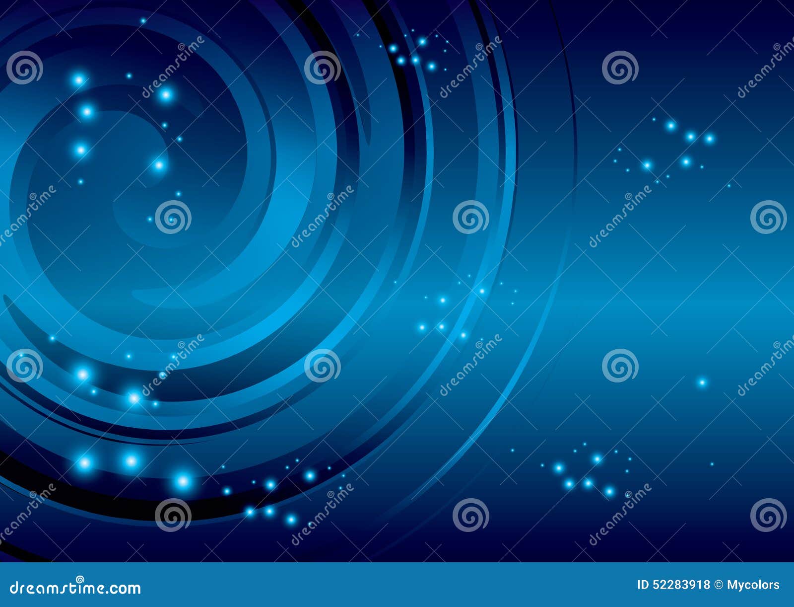 Dark Blue Vector Background with Abstraction Spiral Stock Vector ...