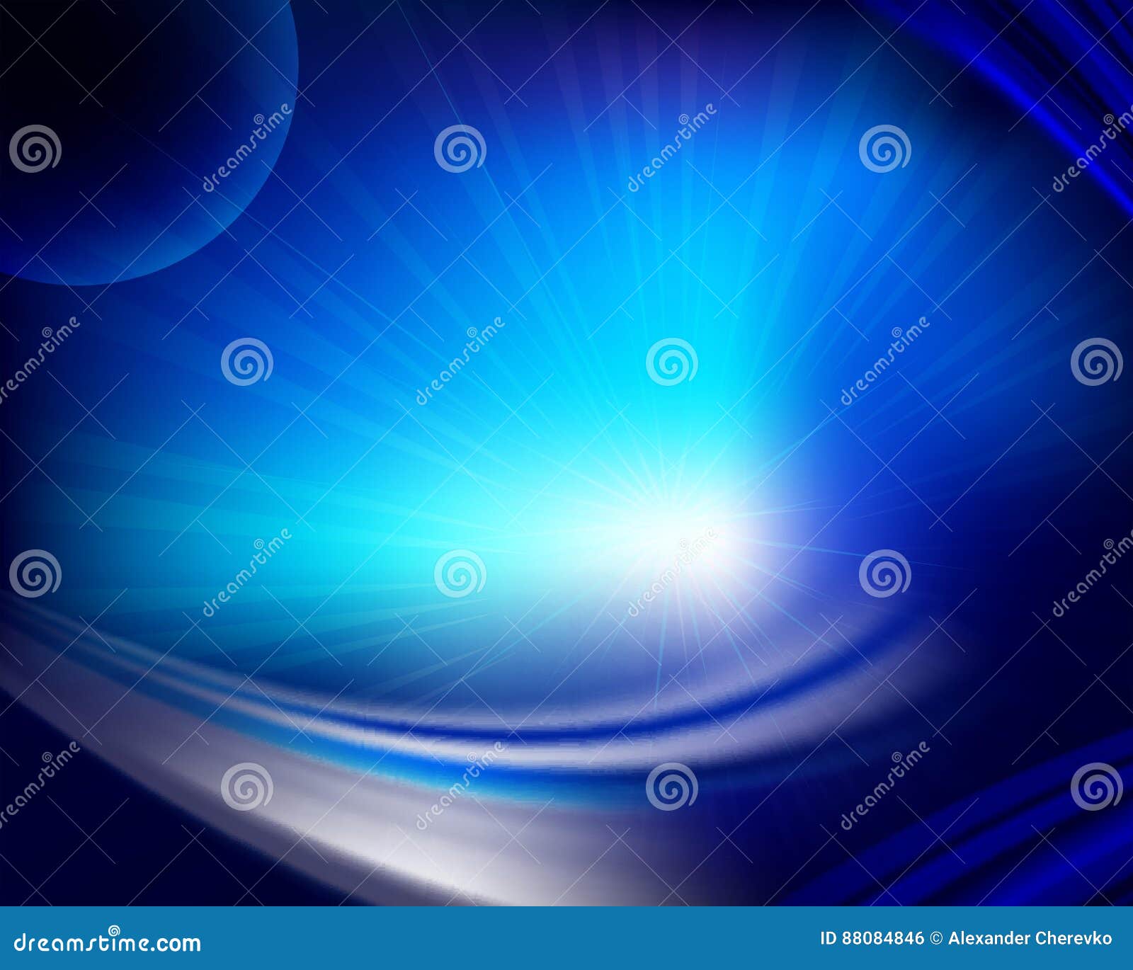 Dark Blue Background with Bright Light Stock Vector - Illustration of ...