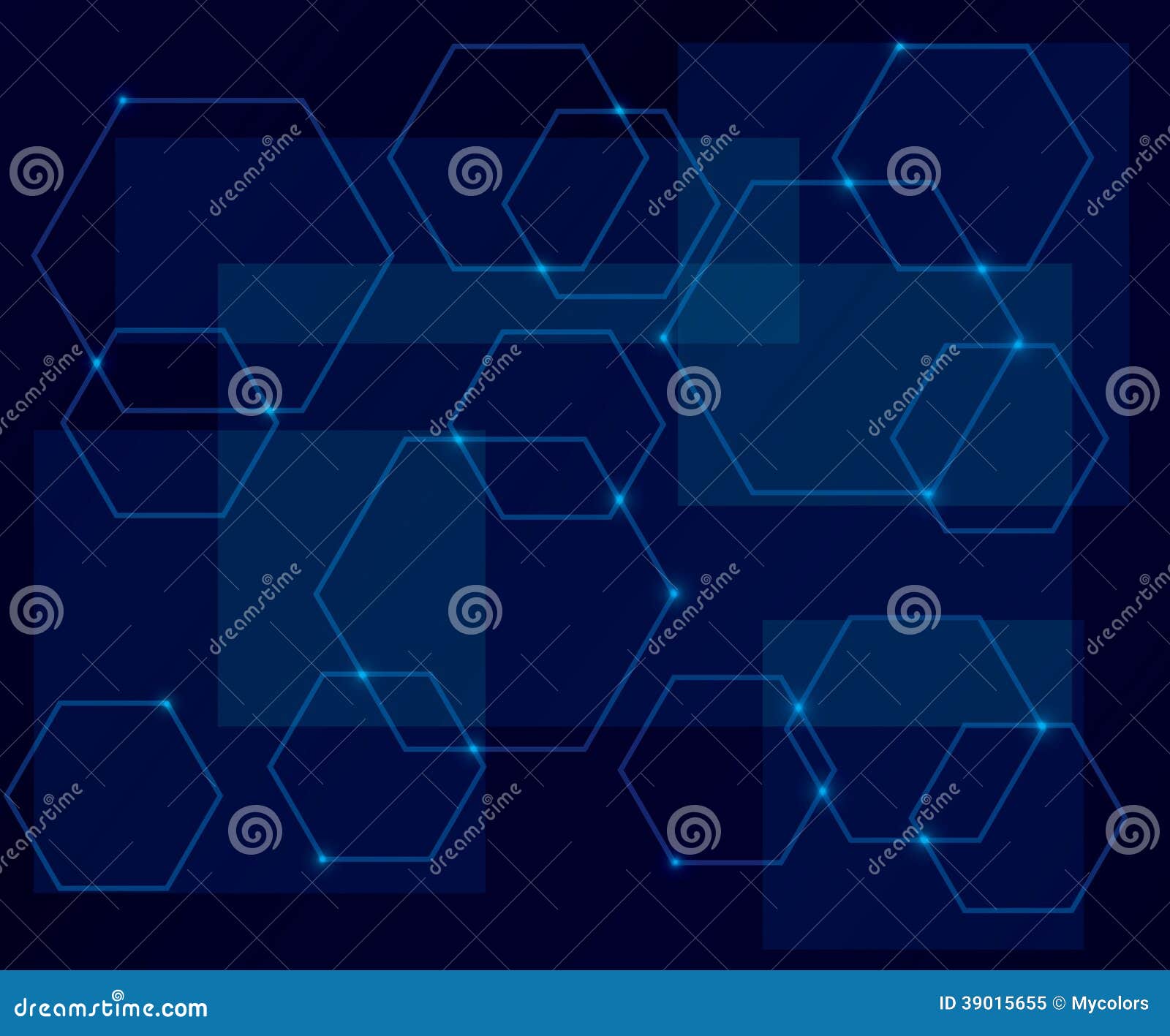 Dark Blue Vector Background with Geometric Shapes Stock Vector ...