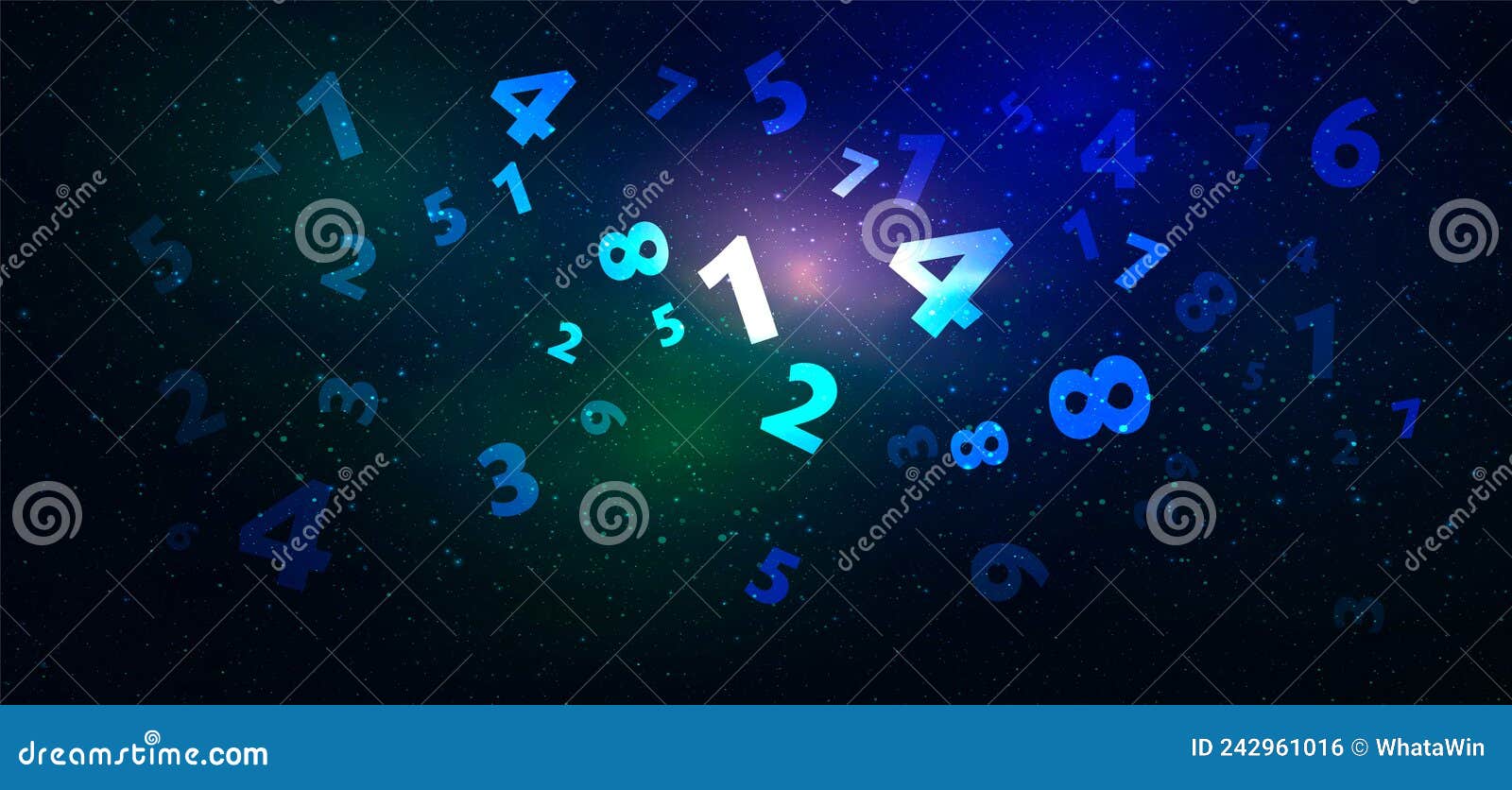 Dark Blue Background with Numbers Vector Illustration Stock Vector ...