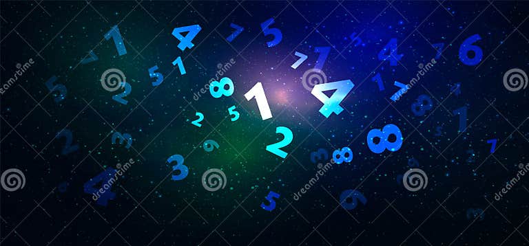 Dark Blue Background with Numbers Vector Illustration Stock Vector ...