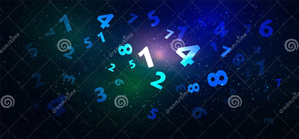 Dark Blue Background with Numbers Vector Illustration Stock Vector ...