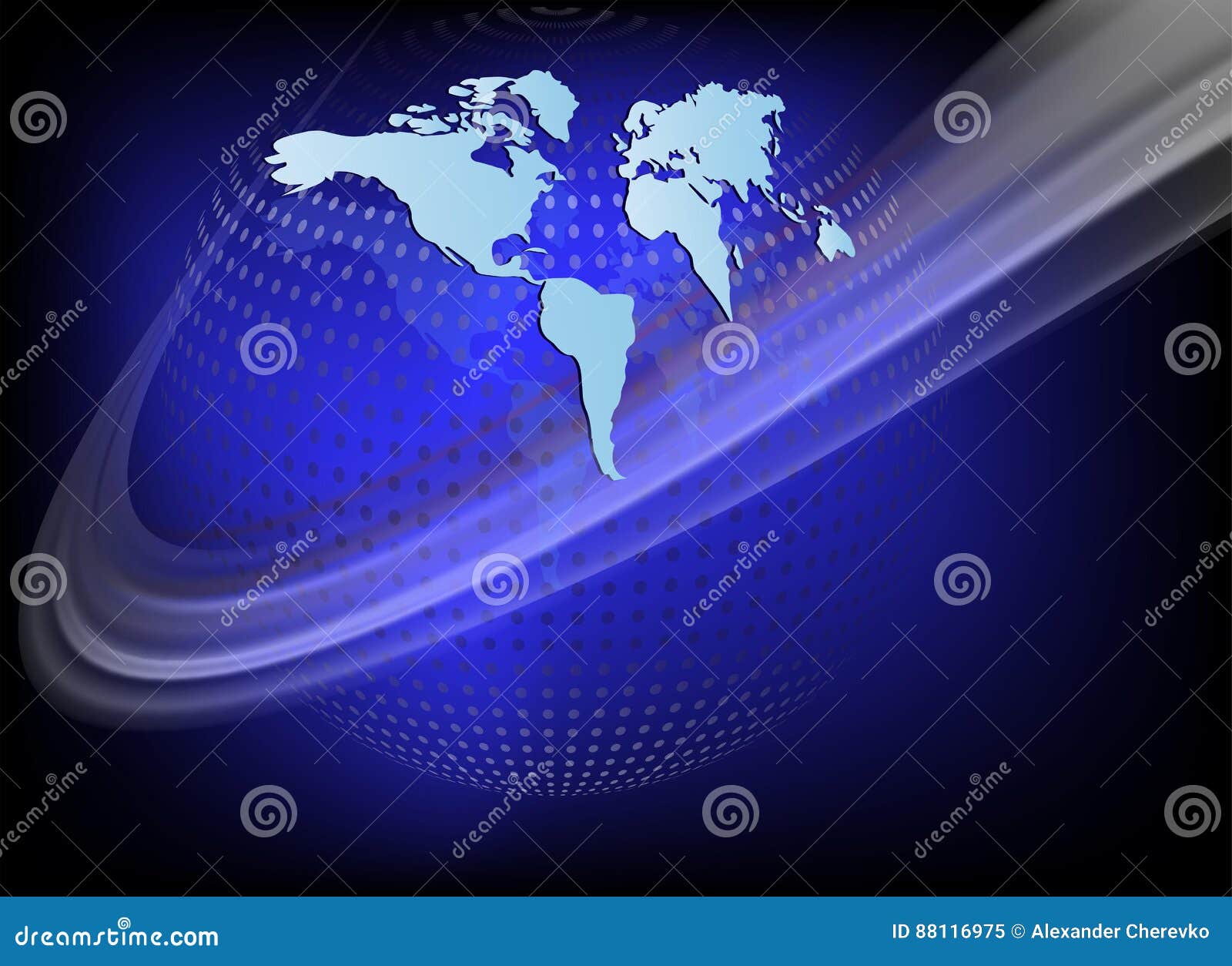 Dark Blue Background with Planet Earth Stock Vector - Illustration of ...