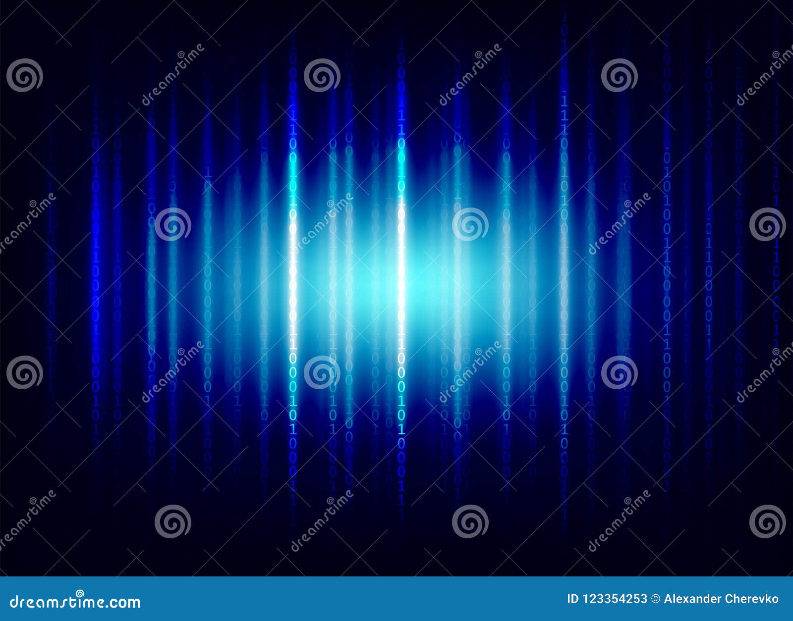 Dark Blue Background with Set of Numbers. Stock Vector - Illustration ...