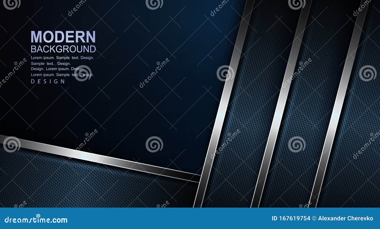 Dark Blue Background with Textural Frames with a Border of a Metallic ...