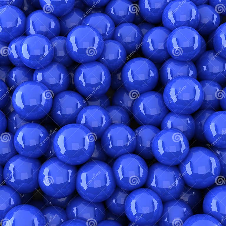 Dark Blue Balls Background (3d Render) Stock Illustration ...