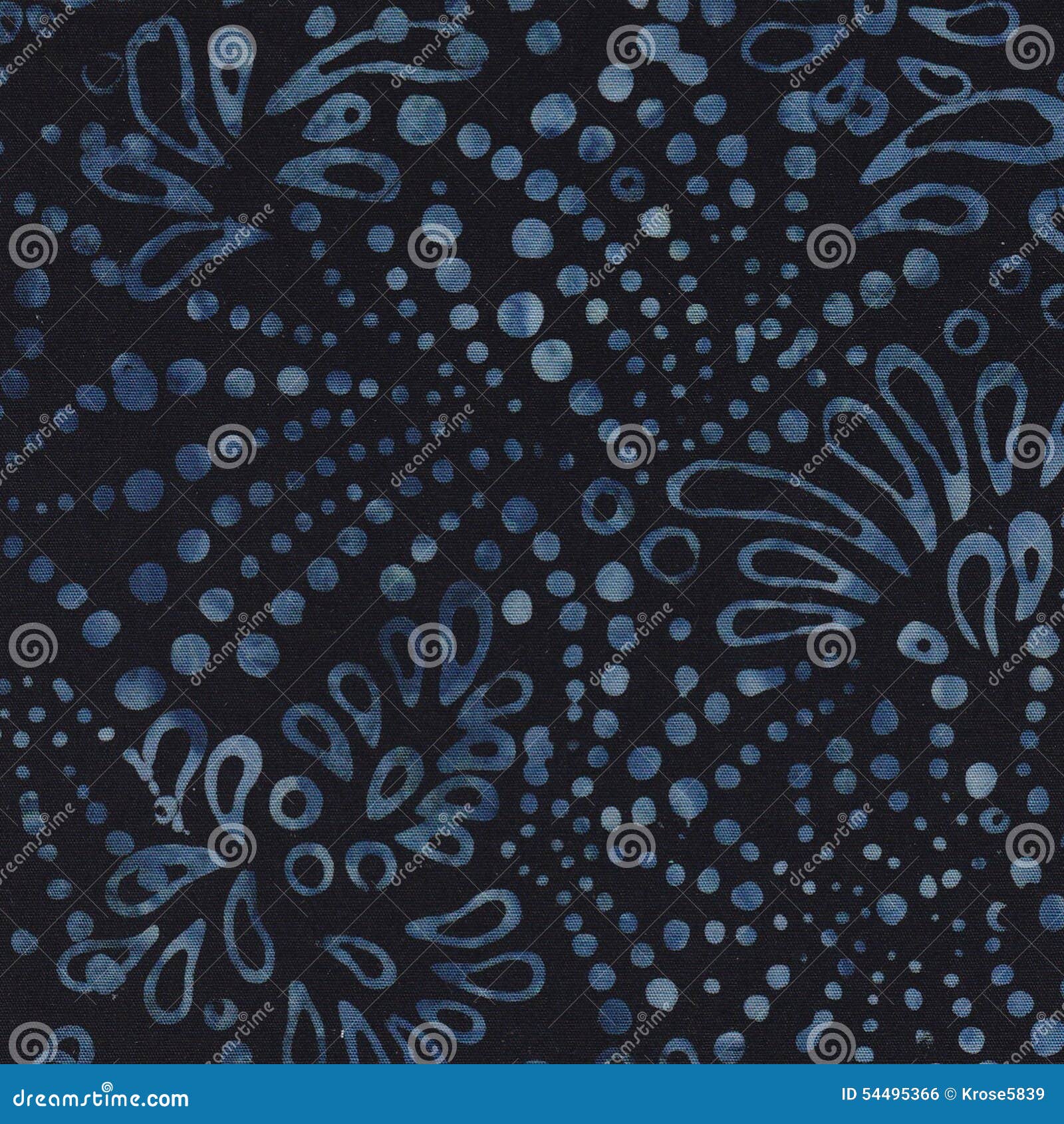 Batik Background, Textile Batik Structure. Blue Color. Royalty-Free ...