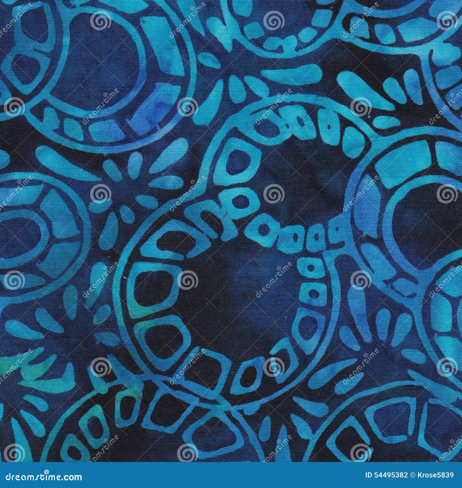 Batik Background, Textile Batik Structure. Blue Color. Royalty-Free ...